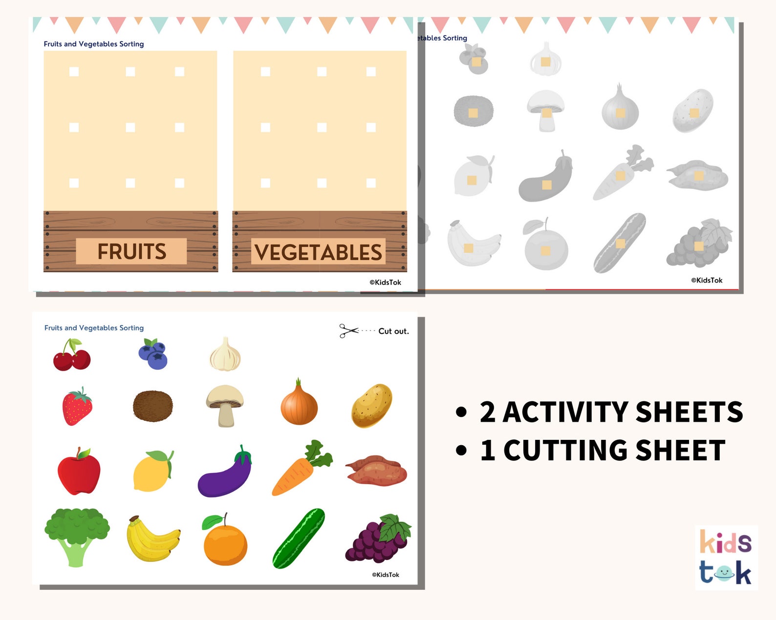 Fruit and Vegetable Sorting Game, Fruit and Vegetable Sorting Activity ...