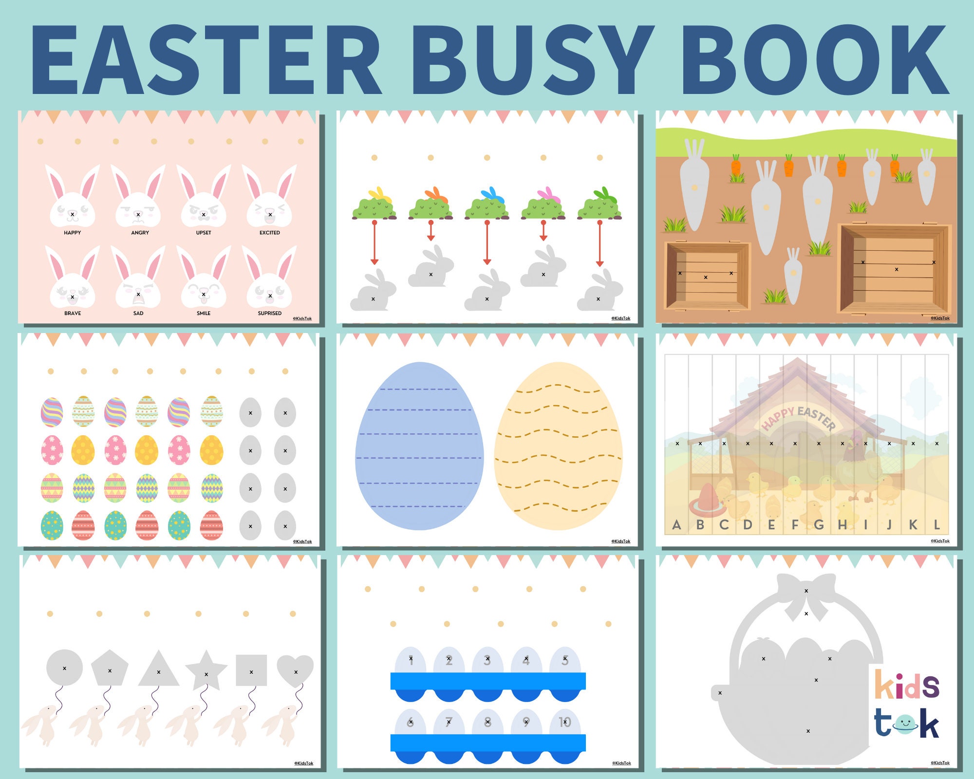 Easter Busy Book Printable, Preschool Busy Book, Toddler Activity at ...