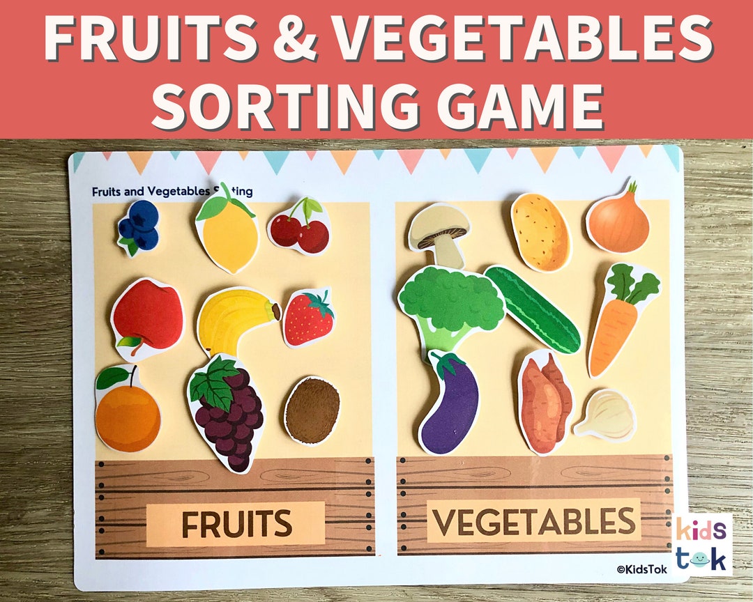 Fruit and Vegetable Sorting Game, Fruit and Vegetable Sorting Activity ...