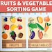 Fruit and Vegetable Sorting Game, Fruit and Vegetable Sorting Activity ...