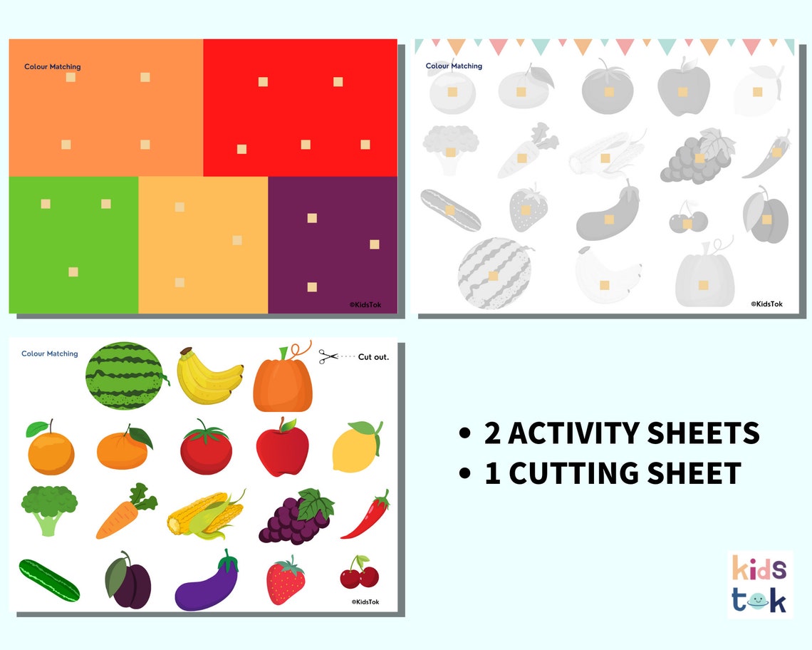Fruit and Vegetable Colour Matching, Fruit and Vegetable Color Matching ...