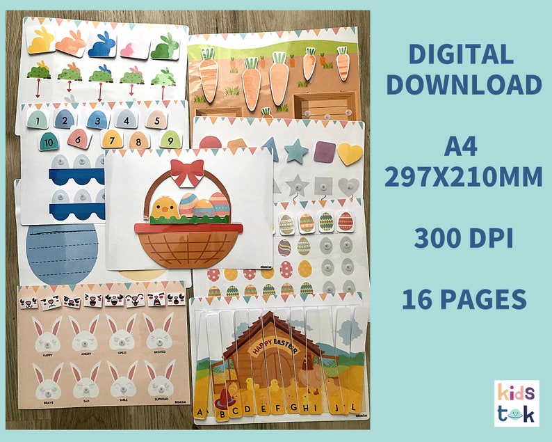Easter Busy Book Printable, Preschool Busy Book, Toddler Activity at ...