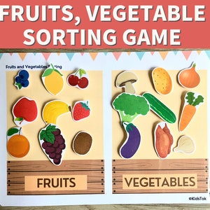 Fruit Vegetable Food Bundle Busy Book Printable, Homeschool Learning ...