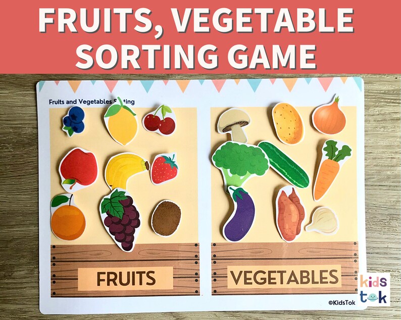 Fruit Vegetable Food Bundle Busy Book Printable, Homeschool Learning ...