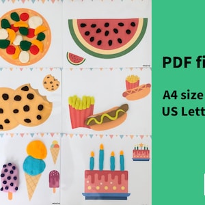 Food Play Dough Mat, Fruit Vegetable Food Play Dough Mat, Toddler ...