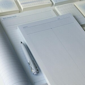 Refreshingly Cool! Naturally Simple, Sea Blue B5 Notepad, Double-sided ...