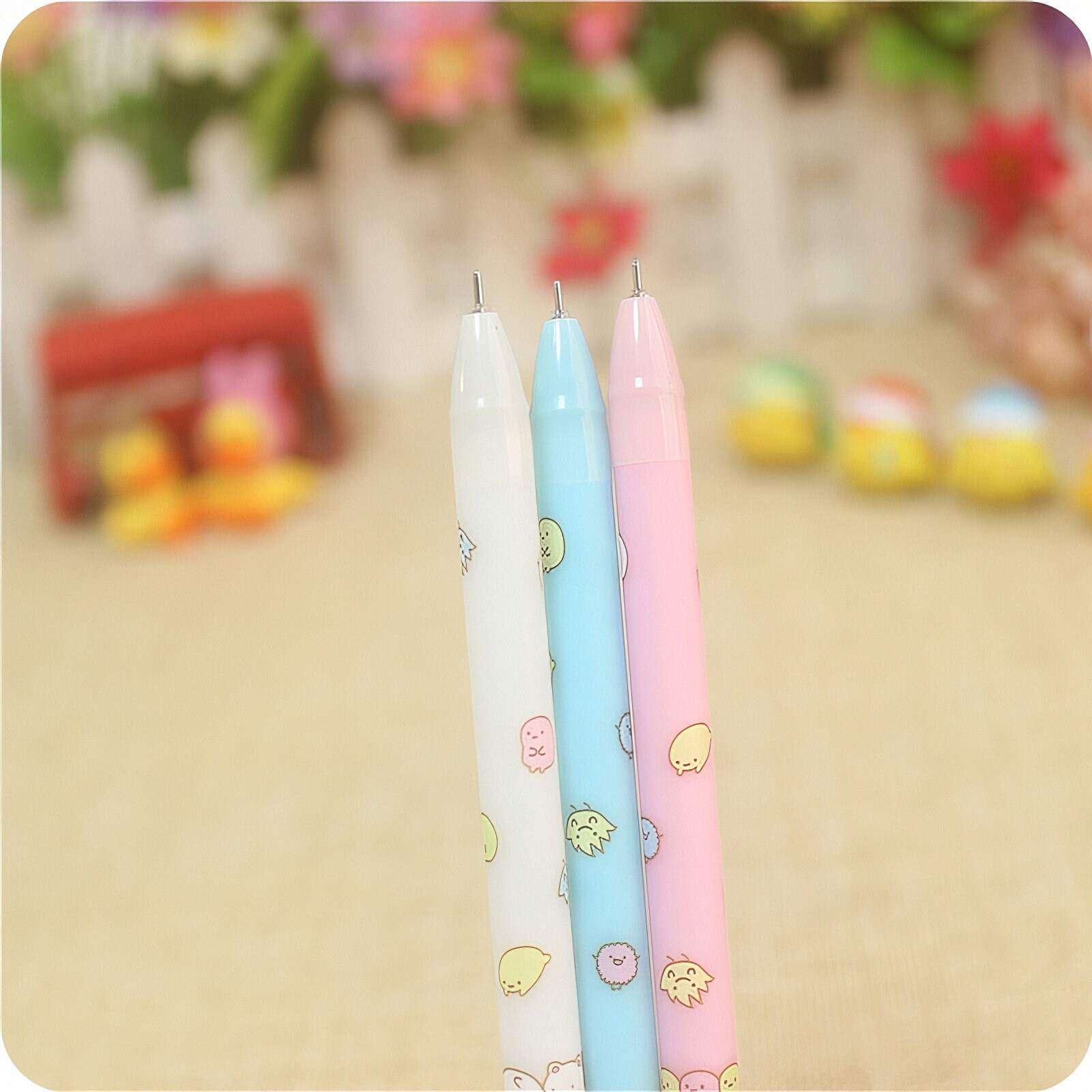 Cute Erasable Gel Pen, Kawaii Animal Refillable Pen, 0.5 Mm Fine Point ...
