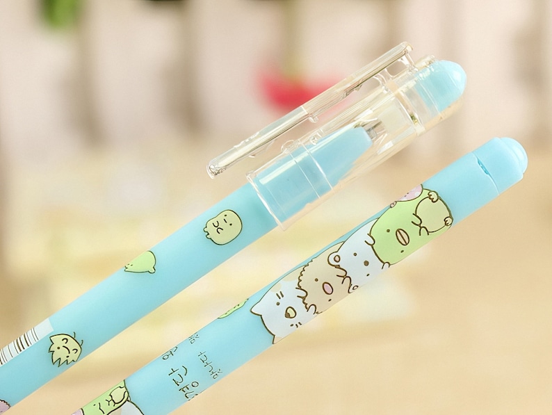 Cute Erasable Gel Pen Kawaii Animal Refillable Pen 0.5 Mm - Etsy