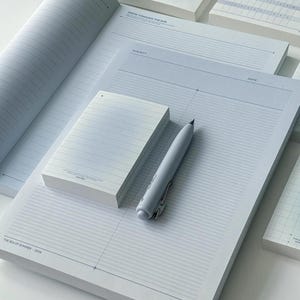 Refreshingly Cool! Naturally Simple, Sea Blue B5 Notepad, Double-sided ...