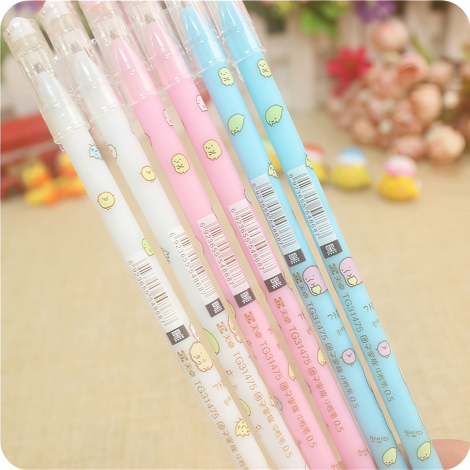 Cute Erasable Gel Pen, Kawaii Animal Refillable Pen, 0.5 Mm Fine Point ...