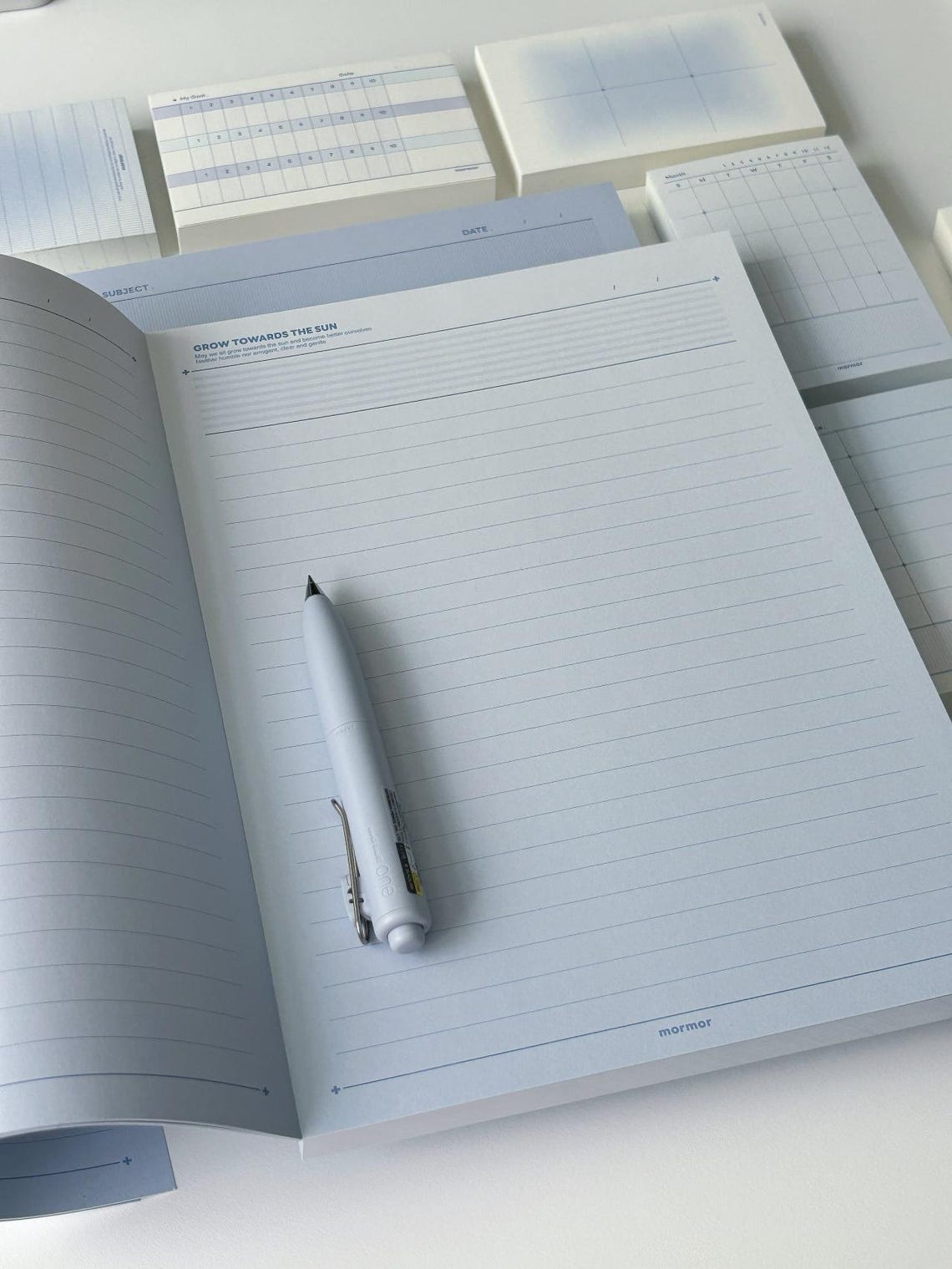 Refreshingly Cool! Naturally Simple, Sea Blue B5 Notepad, Double-sided ...