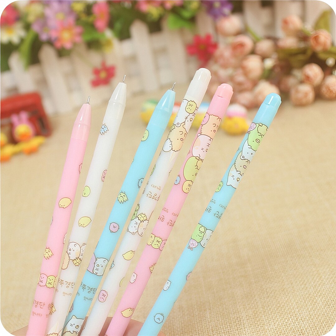 Cute Erasable Gel Pen, Kawaii Animal Refillable Pen, 0.5 Mm Fine Point ...