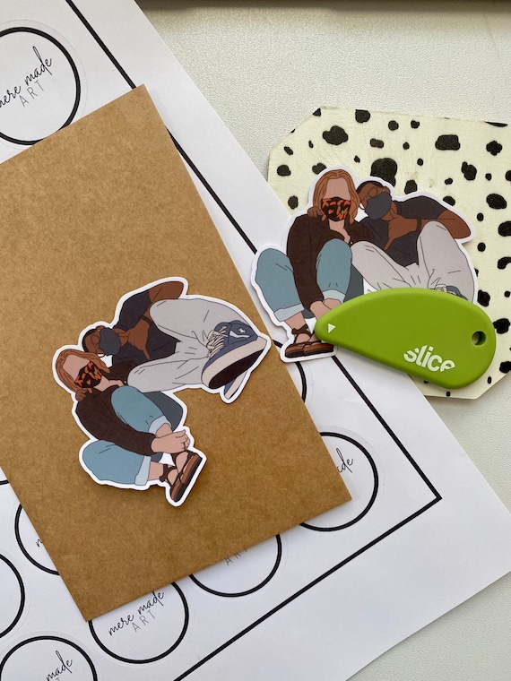 CUSTOMIZED Silhouette Sticker Photo Portrait Minimal - Etsy