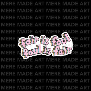 Macbeth Sticker Set, Vinyl, Die Cut, Water Resistant, Laptop, Egg, Fair ...