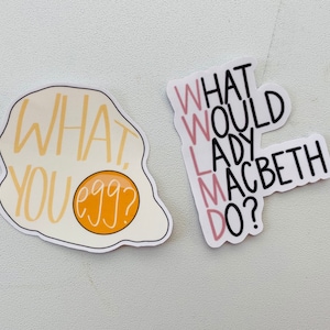 Macbeth Sticker Set Vinyl Die Cut Water Resistant Laptop - Etsy