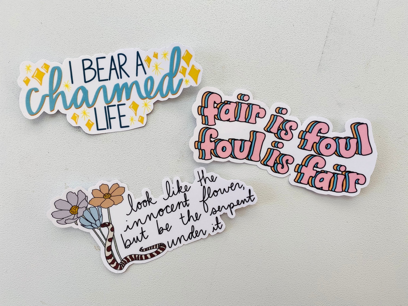 Macbeth Sticker Set Vinyl Die Cut Water Resistant Laptop - Etsy