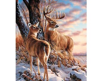 Paint by Number Deer | Etsy