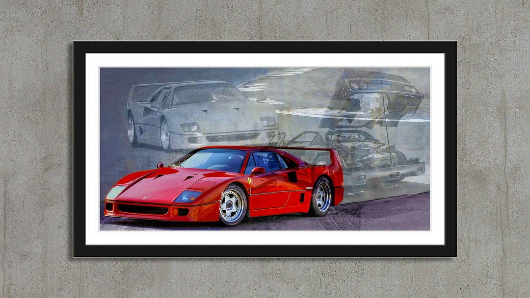 Ferrari F40 the Icon of the 80s - Etsy UK