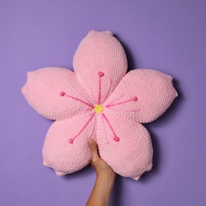 Easy Low-sew Crochet, Large Cherry Blossom Sakura Pillow DIGITAL Home ...