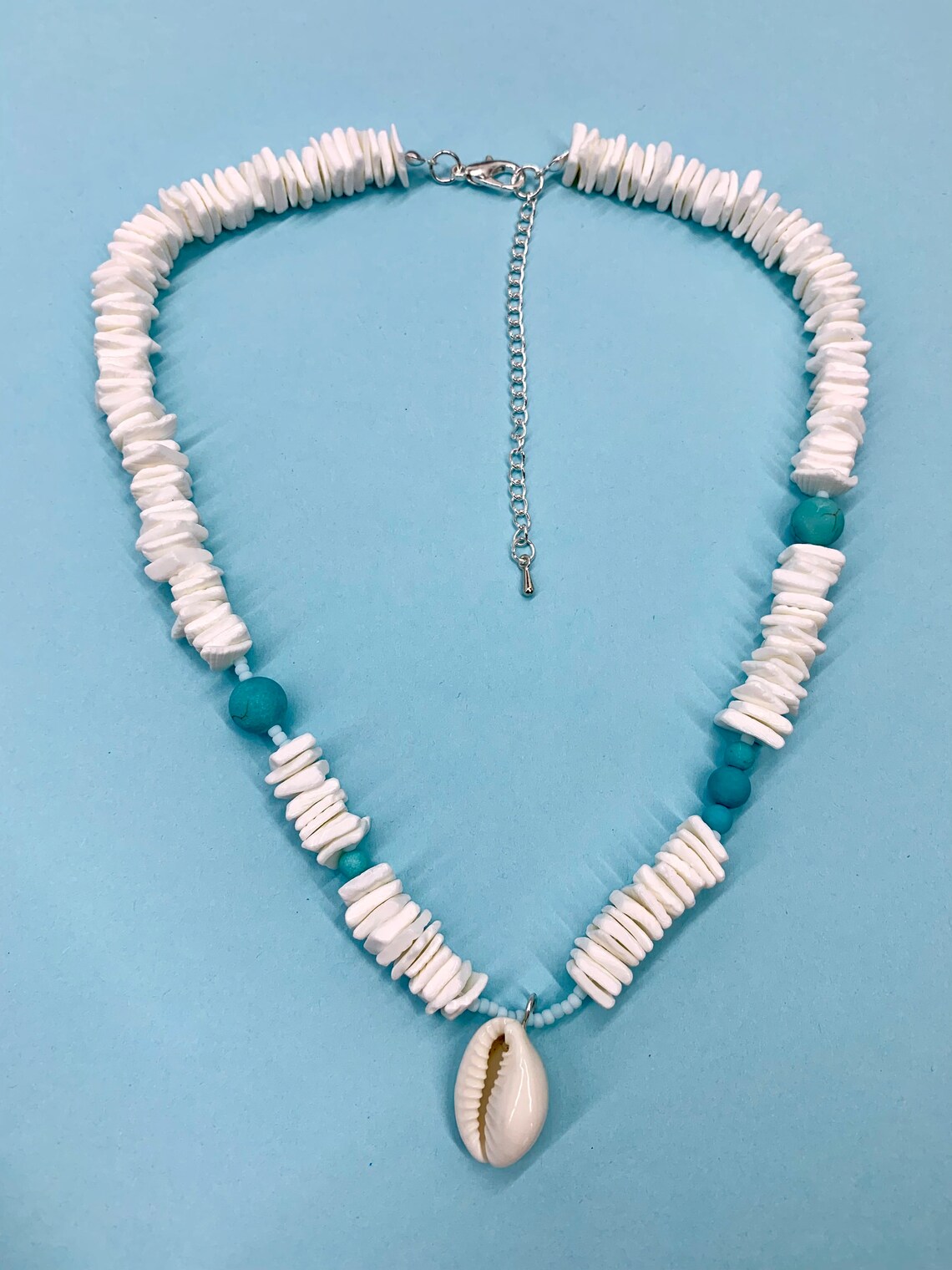 White Puka Shell Necklace With Seashell Pendant Charming and Stylish ...