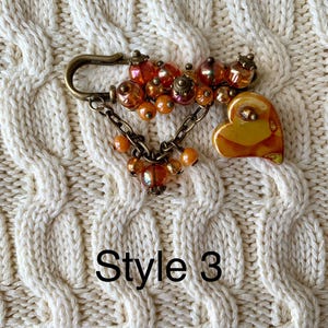Kilt Pin Brooches With Beads, Beaded Bronze Brooch Pin, Decorative Beaded Kilt Pin Scarf/shawl ...