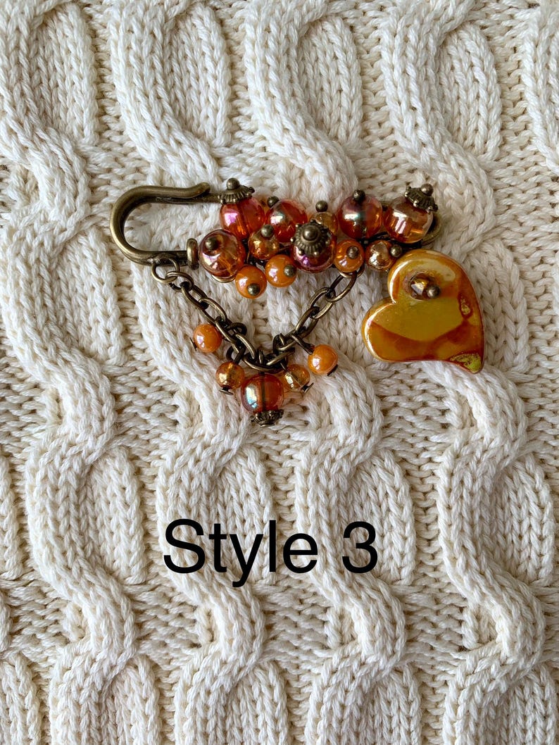 Kilt Pin Brooches With Beads, Beaded Bronze Brooch Pin, Decorative Beaded Kilt Pin Scarf/shawl ...