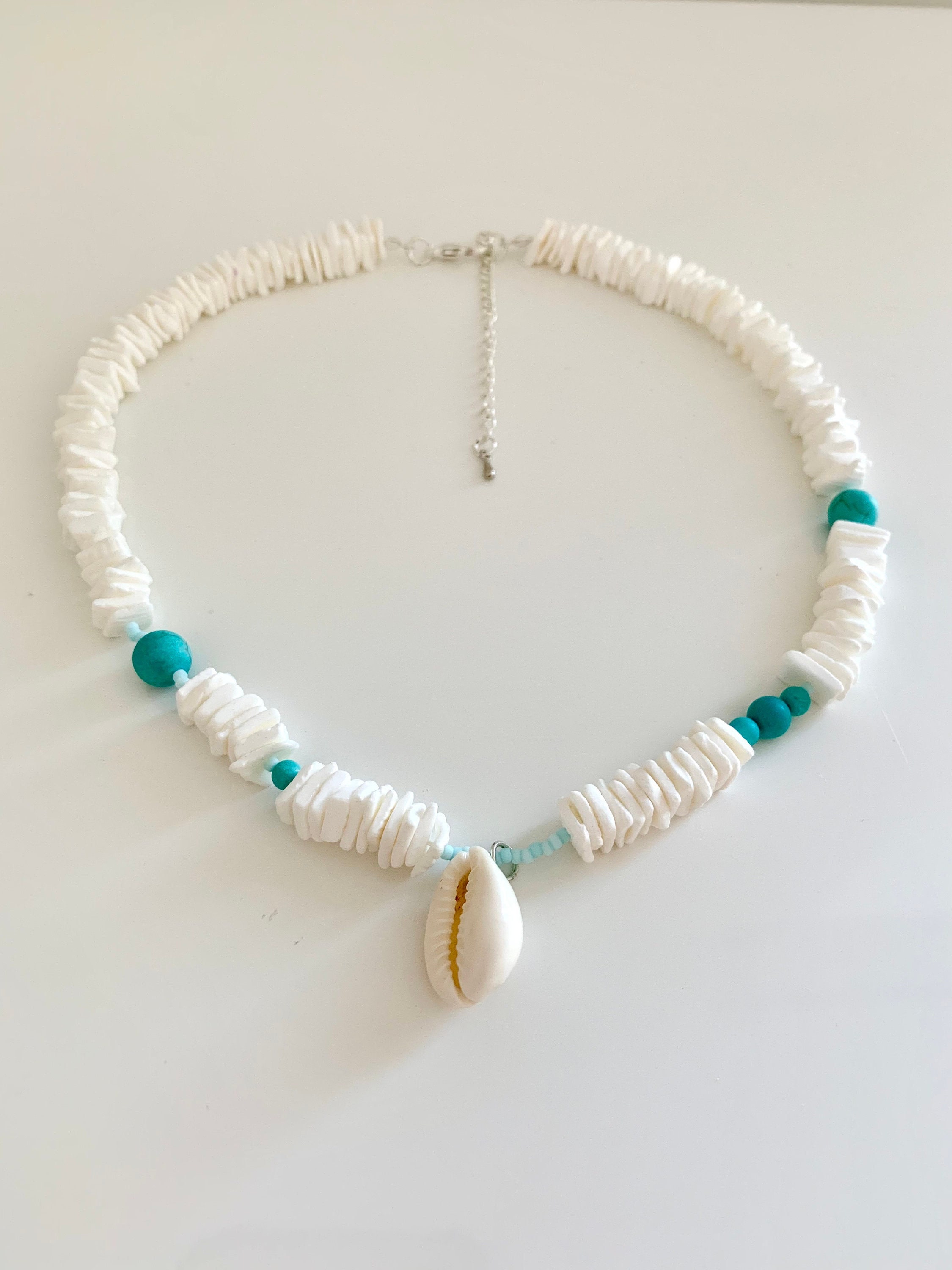 White Puka Shell Necklace With Seashell Pendant Charming and Stylish ...