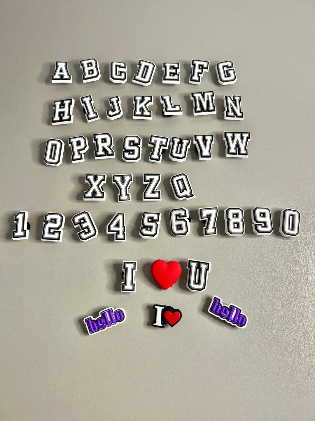 Letter Number Croc Charm Croc Charm Pin Badge Cool Charm Words Letters ...