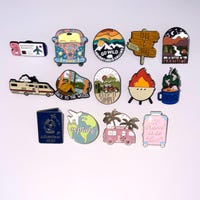 6 Pack, Happy Camper Pins, Motivational Camp Gift, Mix and Match, Comes ...
