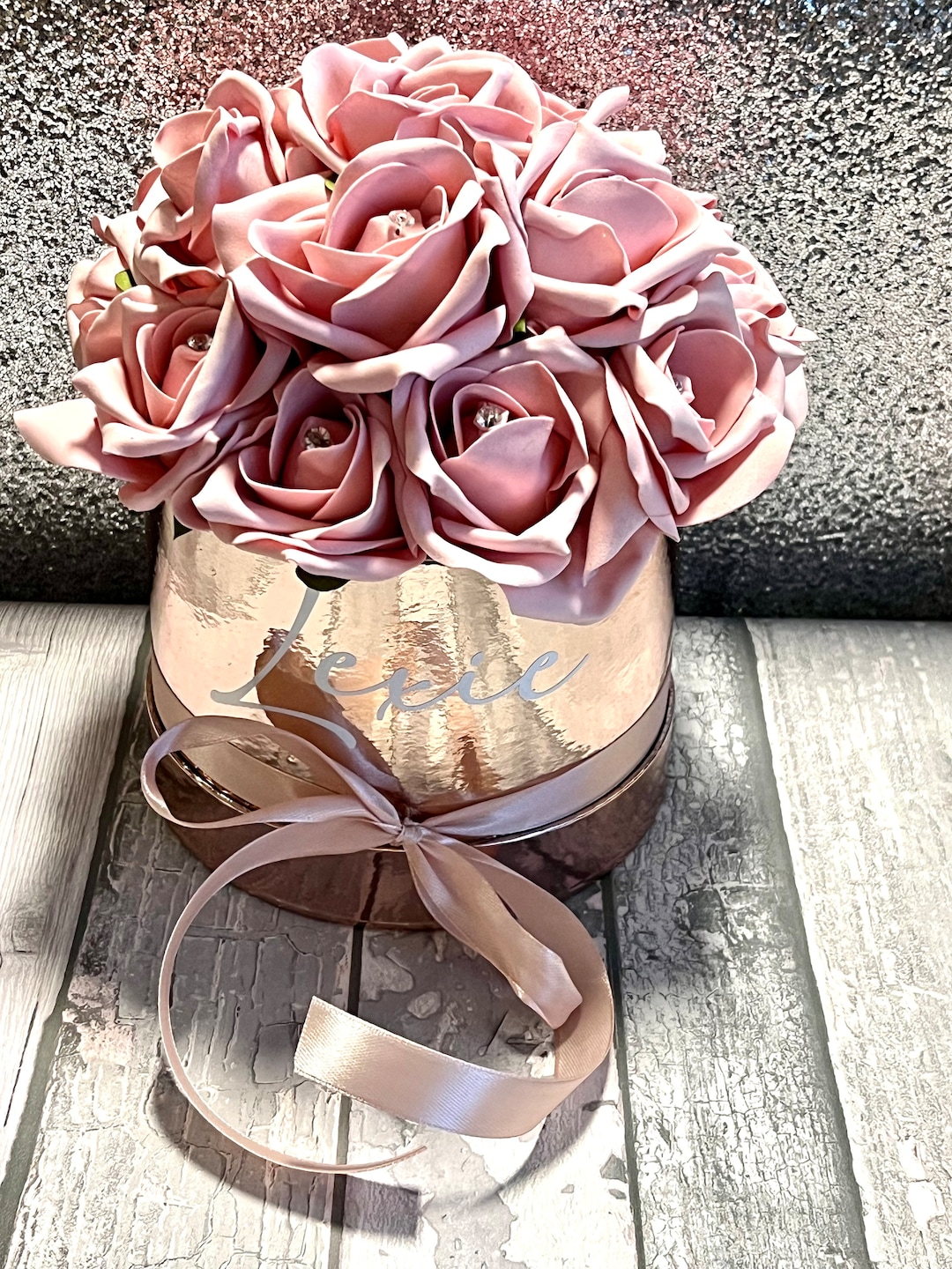 Hat Box Floral Arrangement. Mother’s Day Floral Hat Box Gift. Hatbox ...