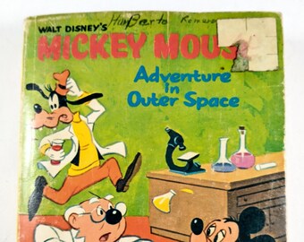 1968 Mickey Mouse Adventures in Outer Space Book - Etsy
