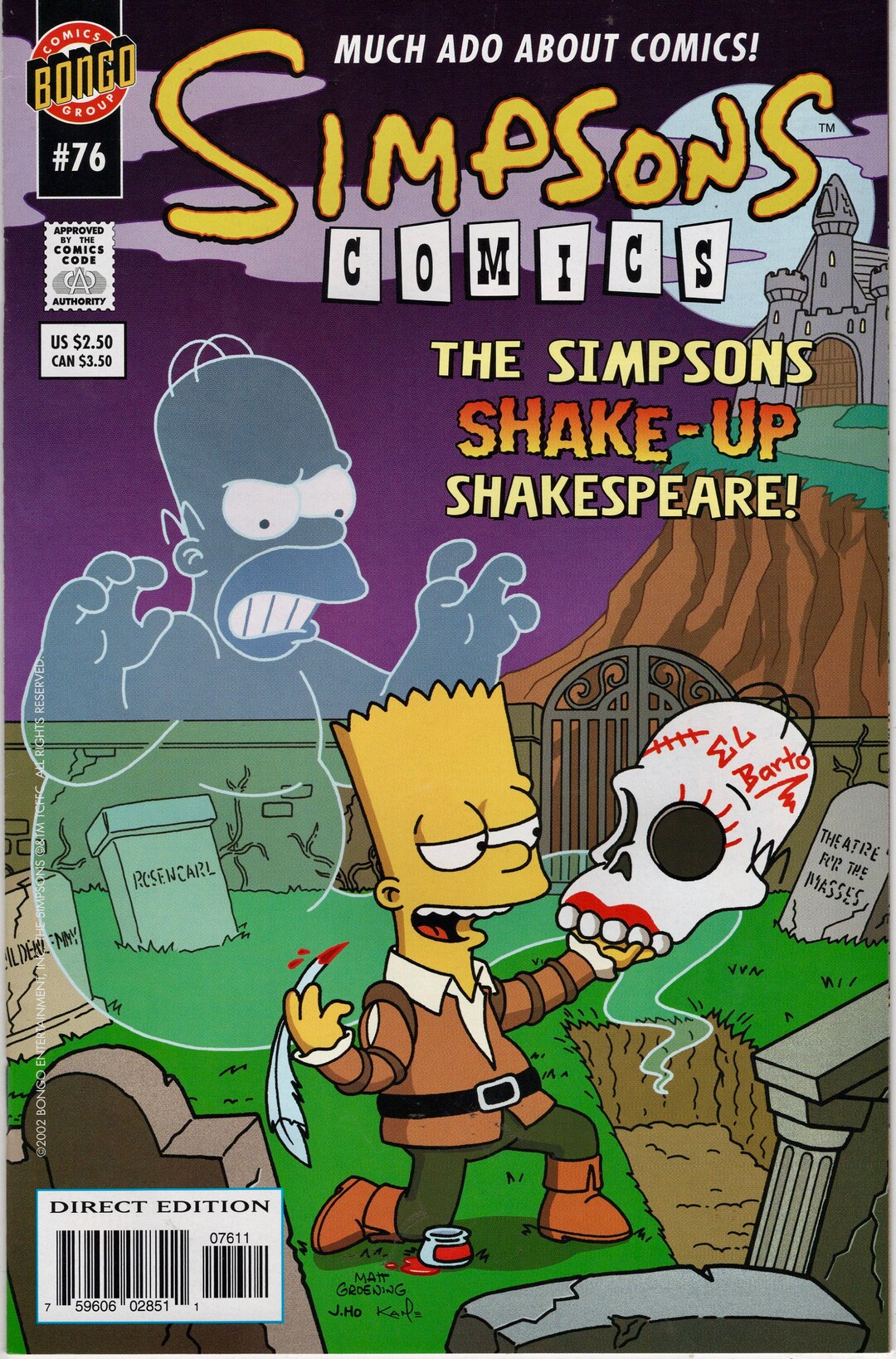 2002 the Simpsons 76 the Simpsons Shake-up Shakespeare PS2 Simpson Game ...