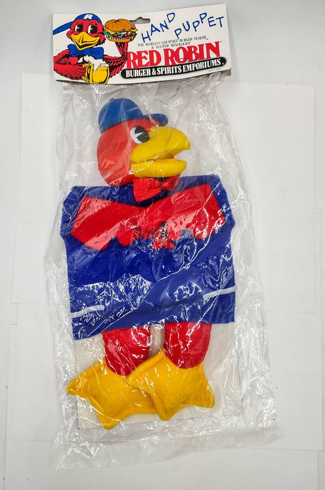 Red Robin Hand Puppet Vintage Promotional Kids Toy Collectible ...