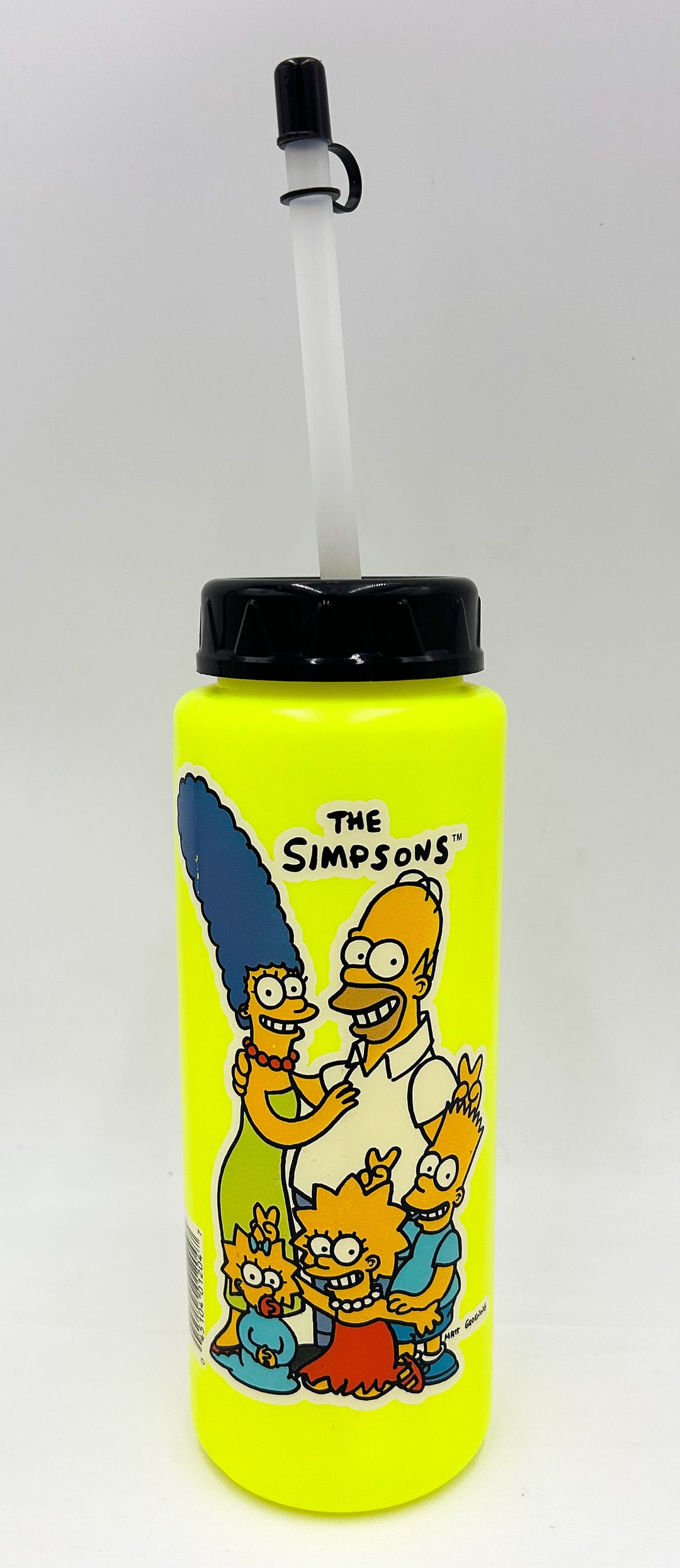 1990 the Simpsons Collectible Water Bottle Bright Yellow - Etsy