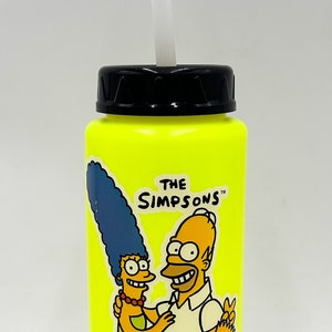 1990 the Simpsons Collectible Water Bottle Bright Yellow - Etsy