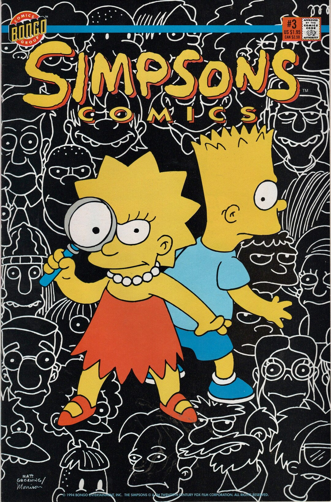 1994 the Simpsons Issue 3 M/NM Vintage Collectible - Etsy