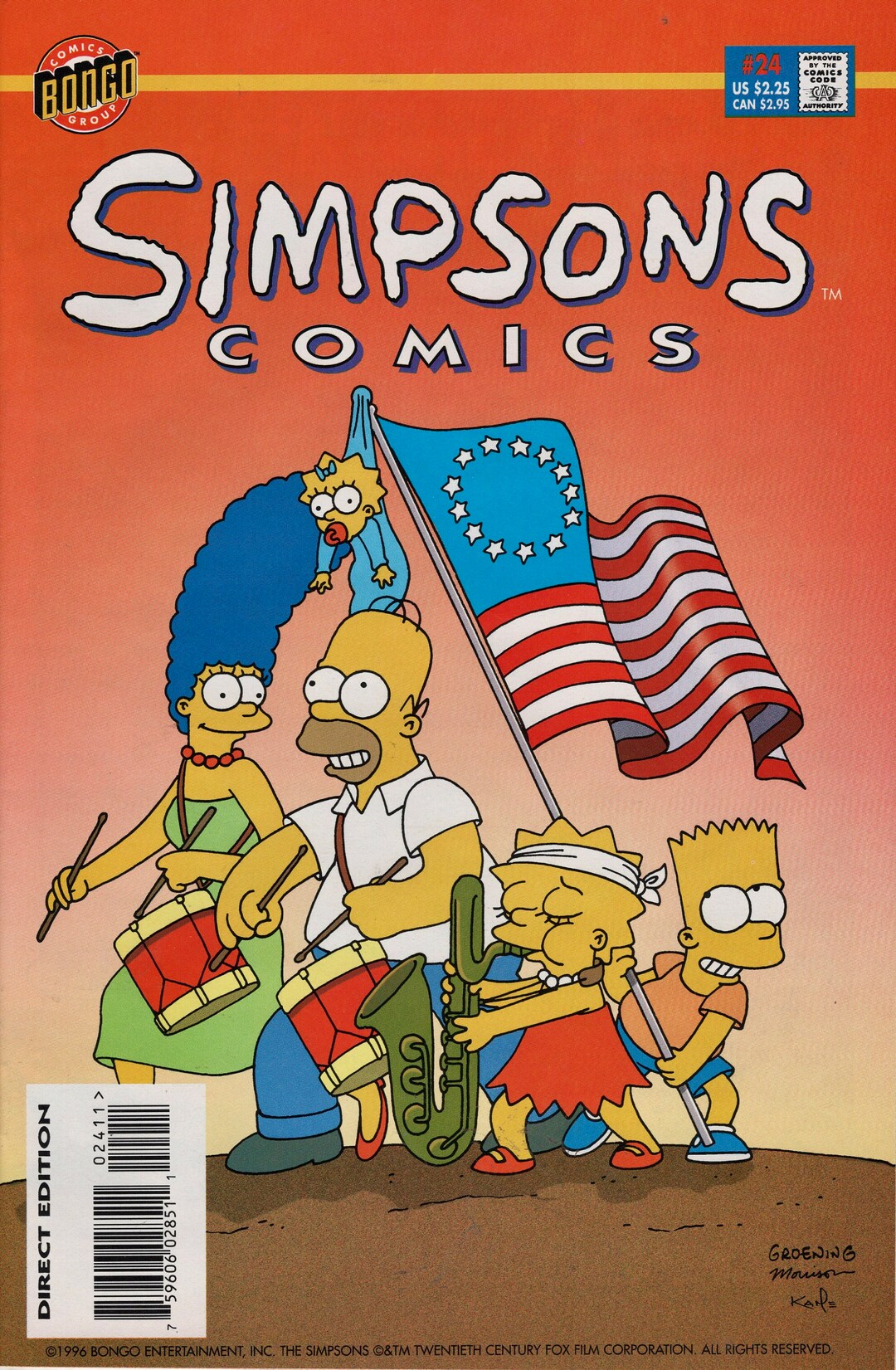 1996 the Simpsons 24 'lil' Homey Simpson Comic Back - Etsy