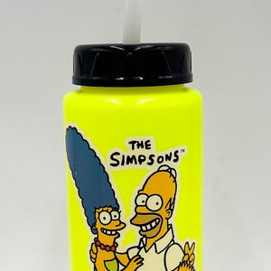 1990 the Simpsons Collectible Water Bottle Bright Yellow - Etsy