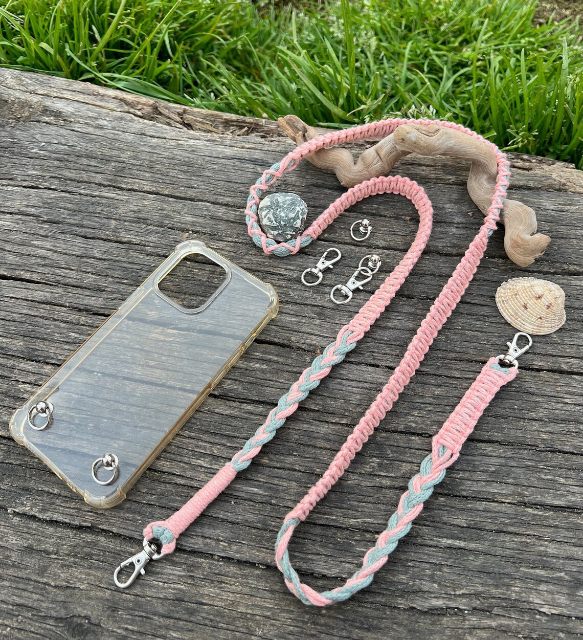 Crossbody Phone Strap With Case, Customized Cotton Phone Case Lanyard ...
