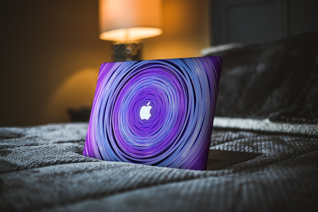 Optical Illusion MacBook Skin Purple MacBook Pro Decal Circles MacBook ...