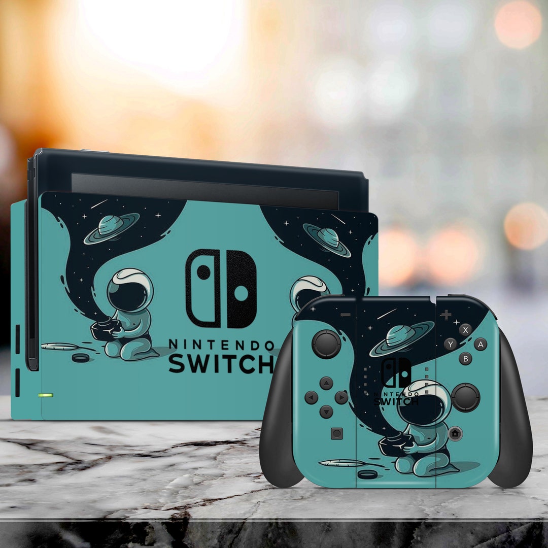 Space Nintendo Switch Skin Blue Pattern Nintendo Switch OLED Astronaut ...