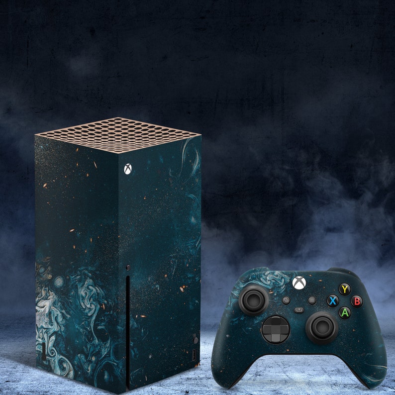 Gray Blue Black Xbox One X Low Poly Skin Xbox One S Polygon Geometry ...