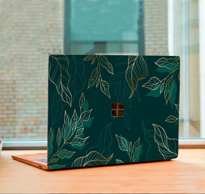 Nature Decal for Microsoft Surface Golden Leaves Laptop Skin Surface ...