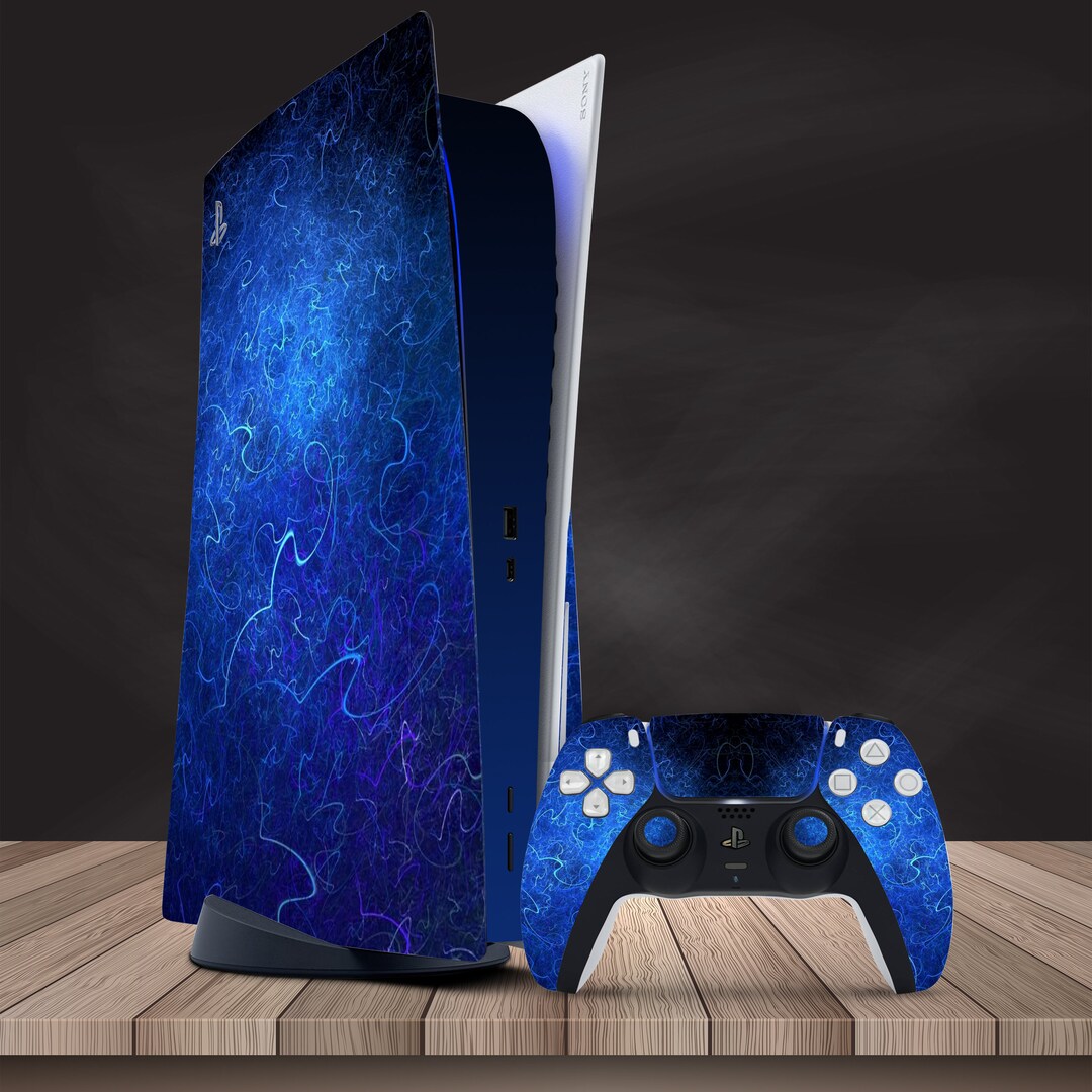 Blue Abstract Skin for PS5 Lines Skin PS5 PS5 Digital - Etsy