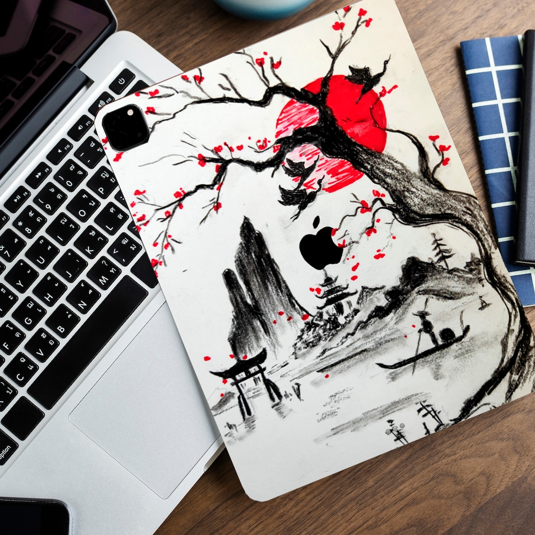 Japan iPad Skin Mountain Skin for iPad Japanese Art iPad Decal iPad Pro ...