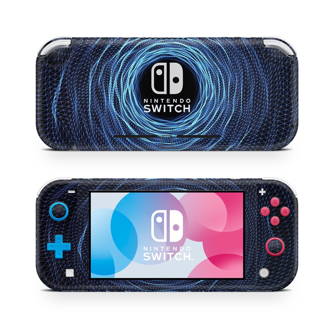 Abstract Nintendo Switch Lite Skin Blue Pattern Black Hole Nintendo ...