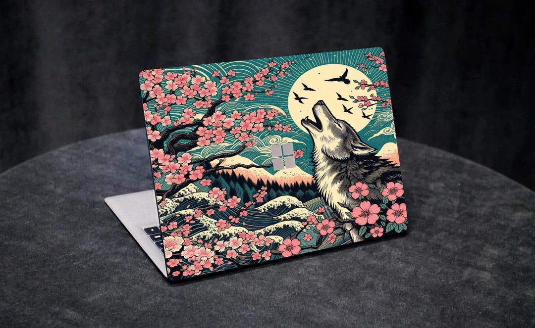 Wolf Surface Skin Sakura Surface Laptop 2 Decal Surface Book 2 Skin ...