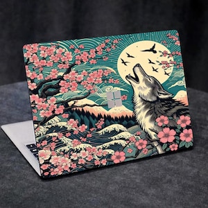 Wolf Surface Skin Sakura Surface Laptop 2 Decal Surface Book 2 Skin ...
