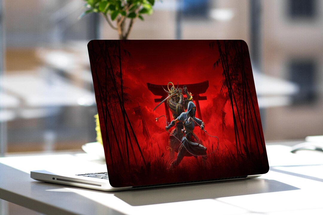 Samurai Laptop Skin, Shadow Skin for Laptop, Warrior Laptop Sticker ...