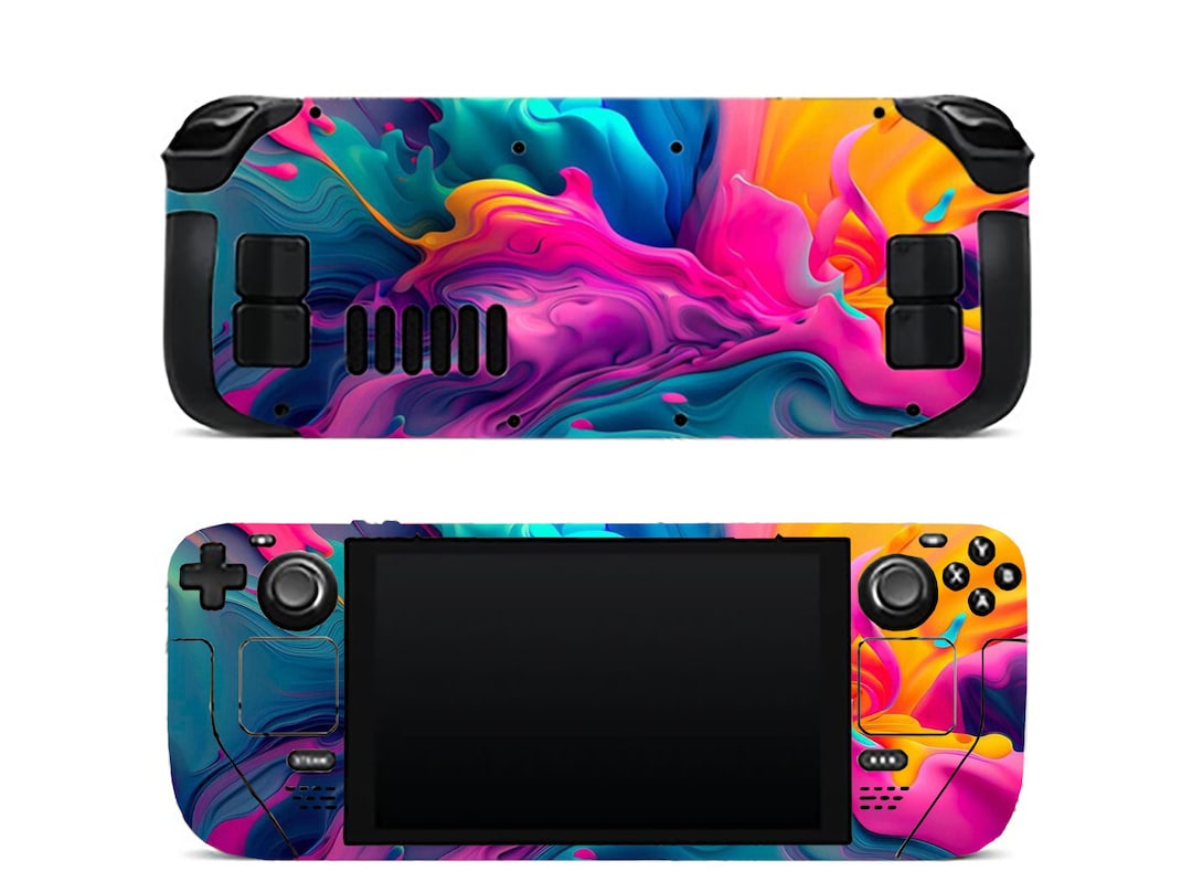 Colorful Steam Deck Skin Paint Splatter Sticker Full Body Skin Decal ...